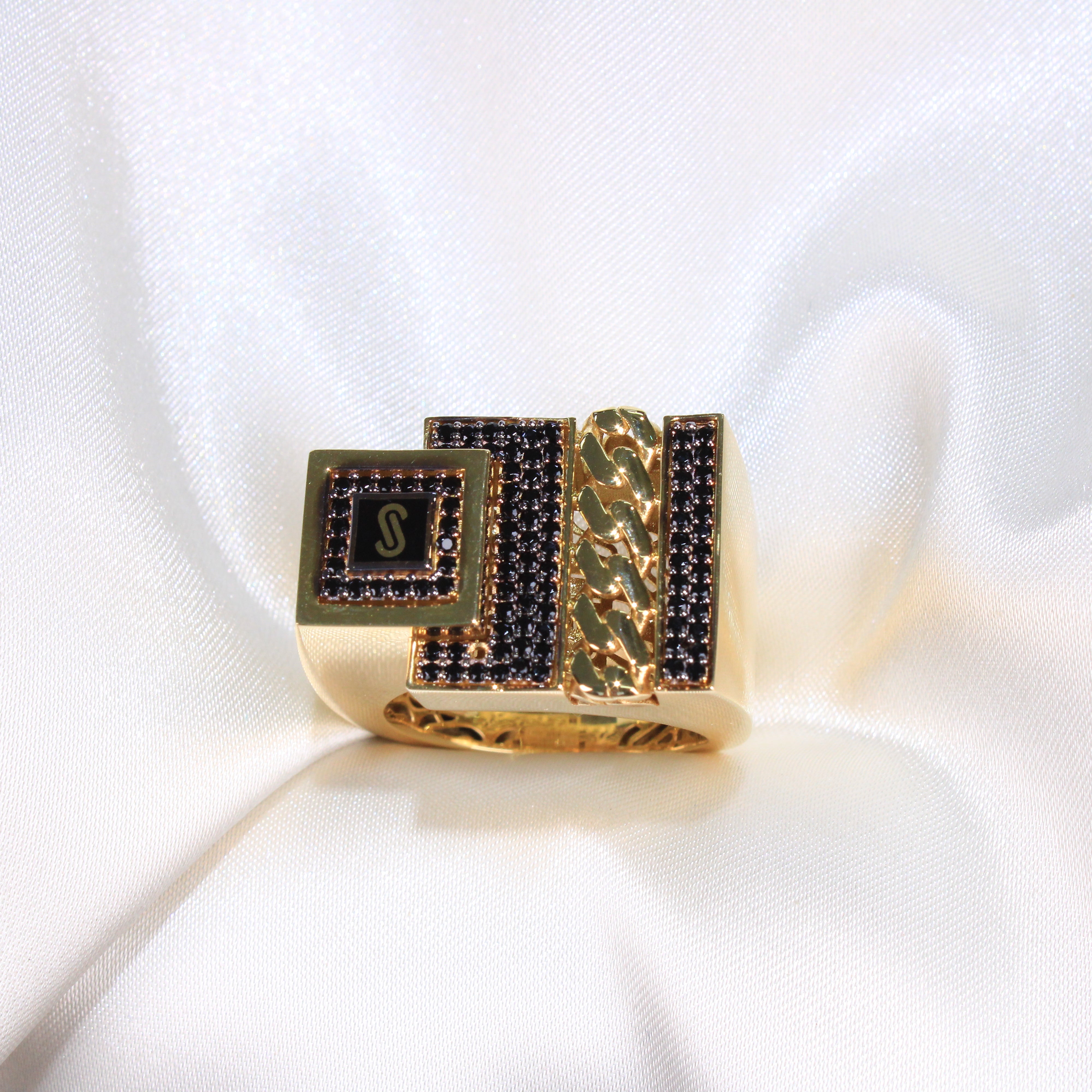 14K Men's Monaco Ring Black Edition